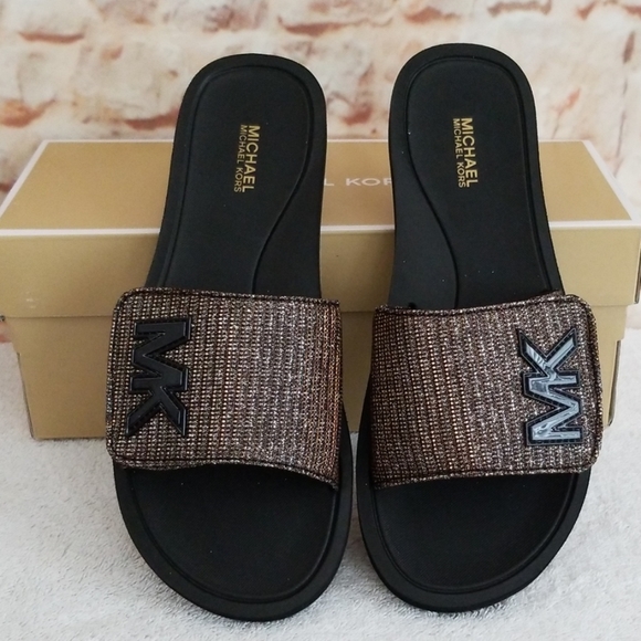Michael Kors | Shoes | New Michael Kors Mk Slides | Poshmark
